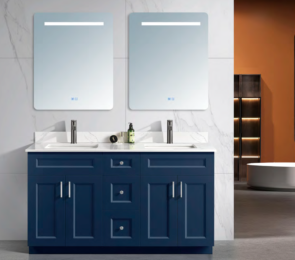 Elegant 60" Pine Wood Double Vanity | R2GO