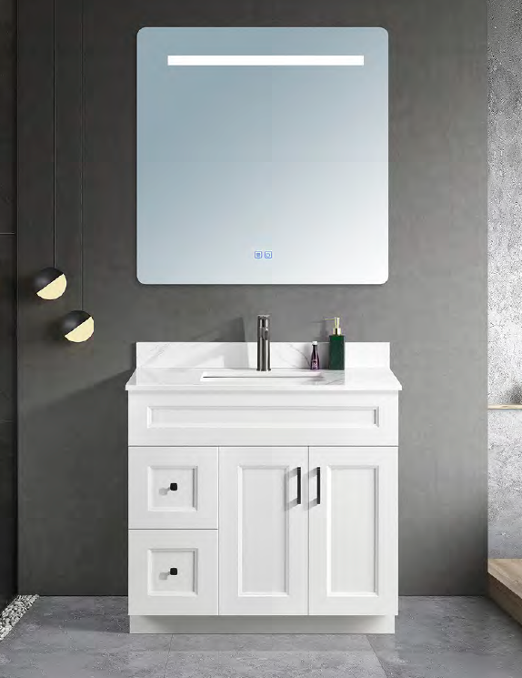 Elegant 36" Pine Wood Single Vanity | R2GO